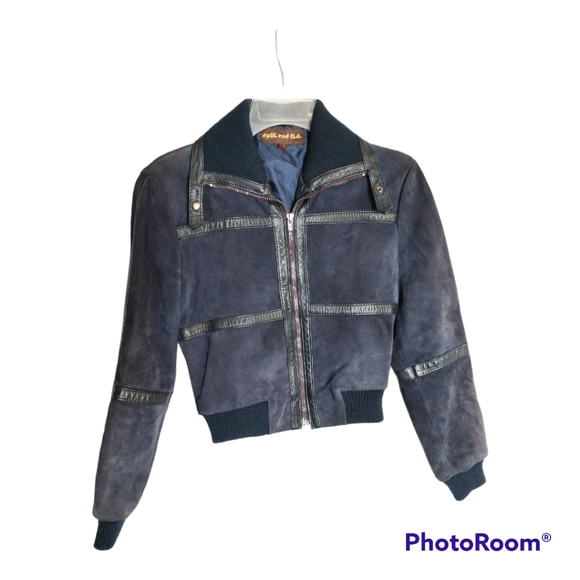 Split End | Jackets & Coats | Split End Ild 0 Leather Full Zip Blue ...